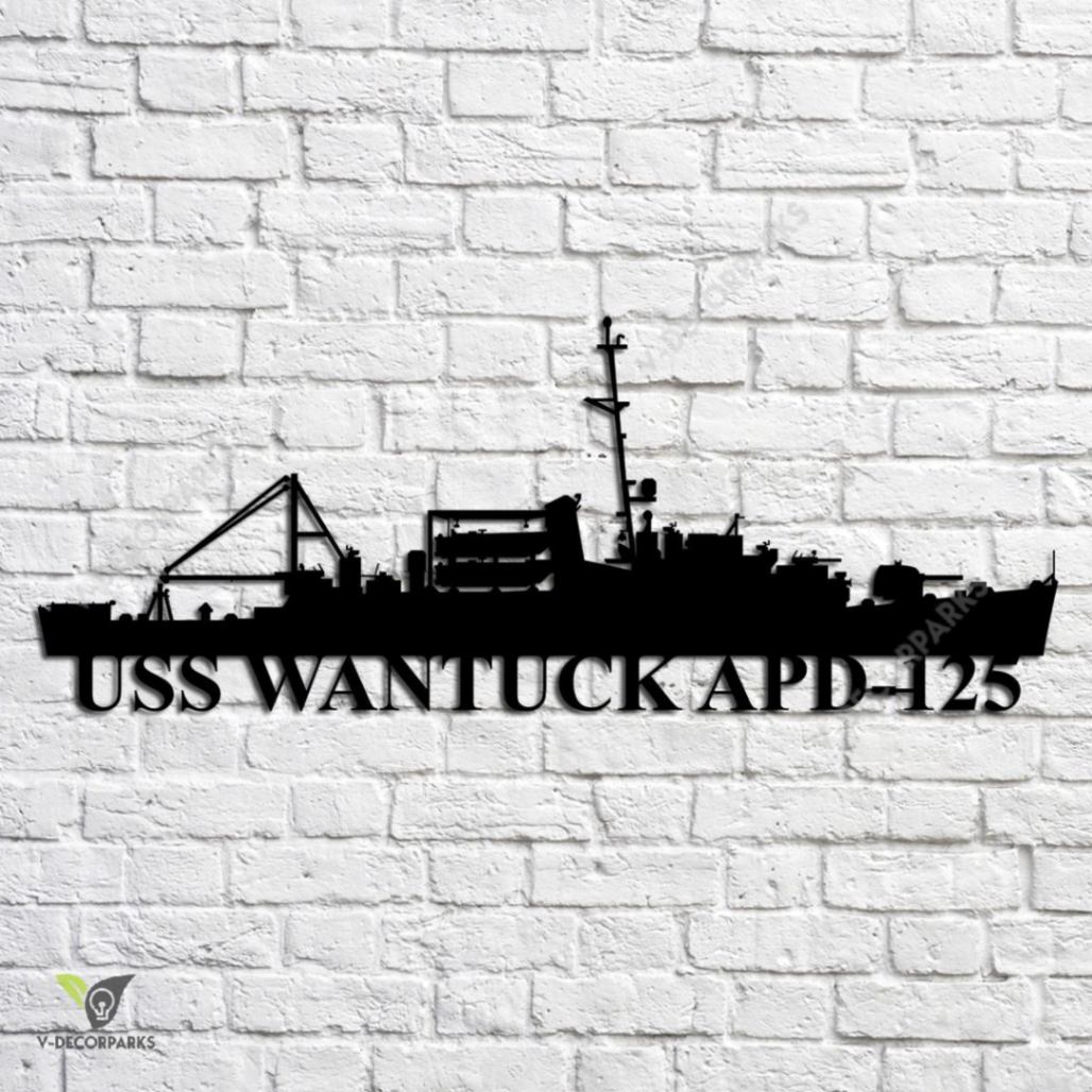 Uss Wantuck Apd-125 Navy Ship Metal Art, Custom Us Navy Ship Metal Sign ...