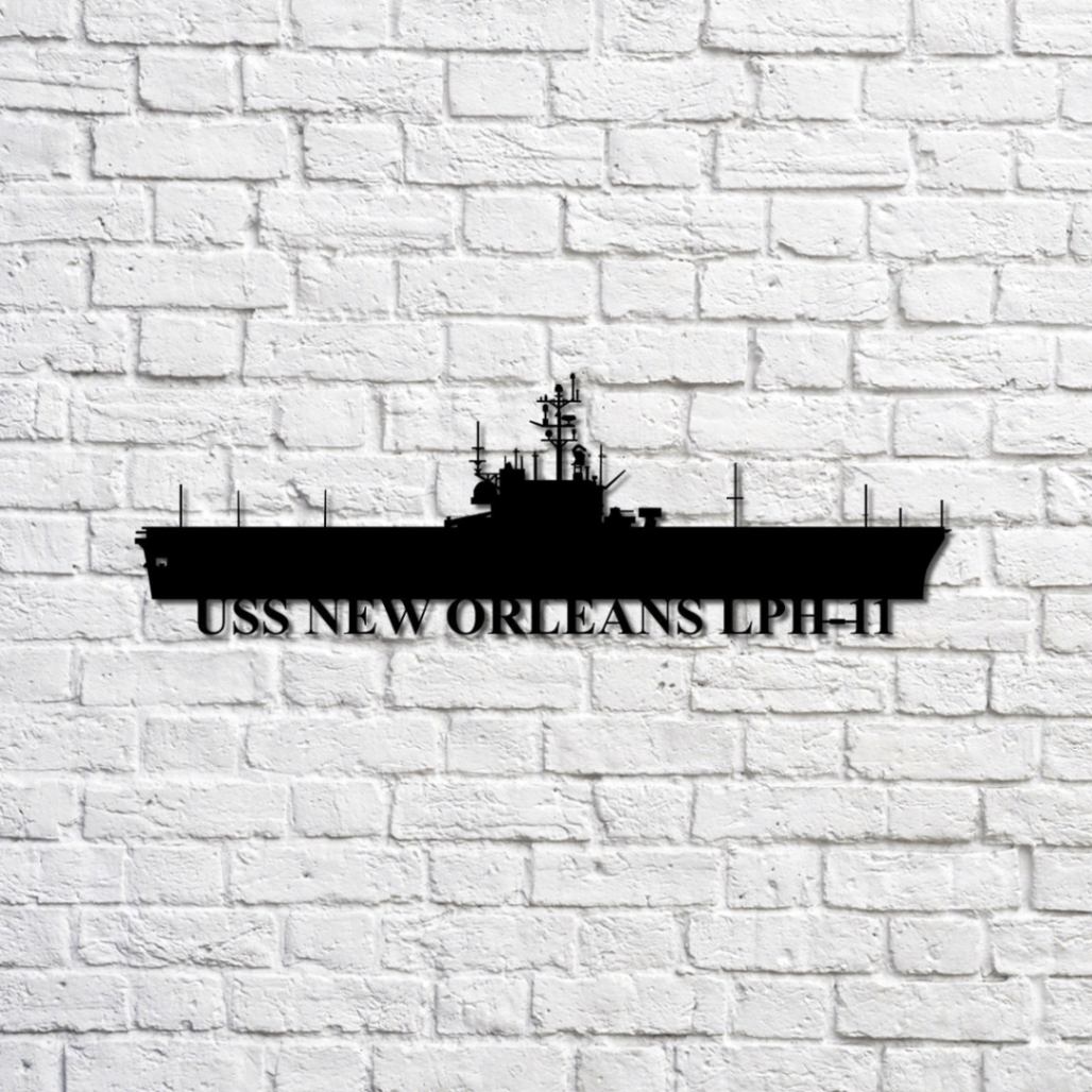 Uss New Orleans Lph 11 Navy Ship Metal Sign Memory Wall Metal Sign Uss New Orleans Lph 11 Navy Ship Metal Sign Memory Wall Metal Sign