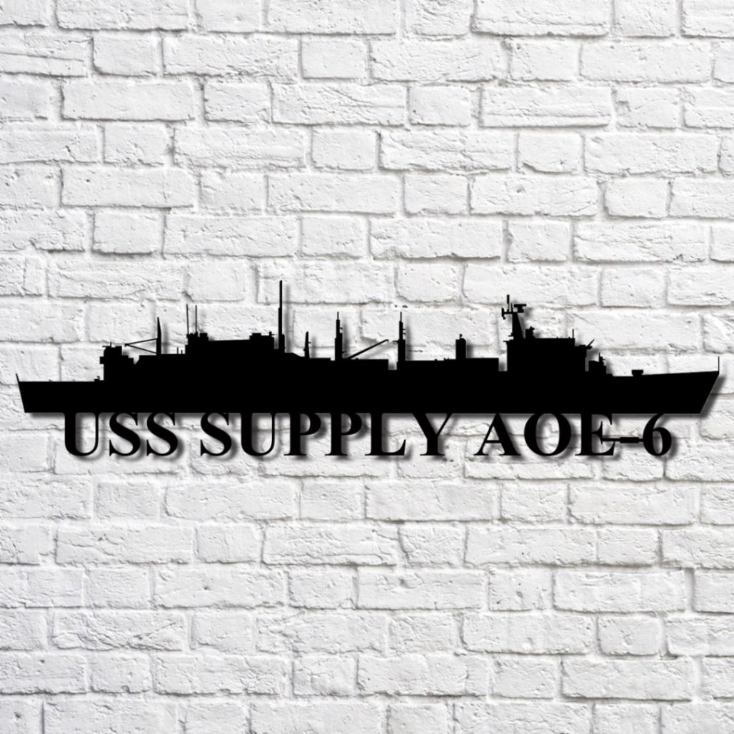 Uss Supply Aoe 6 Navy Ship Metal Art Gift For Navy Veteran Navy Ships Uss Supply Aoe 6 Navy Ship Metal Art Gift For Navy Veteran Navy Ships