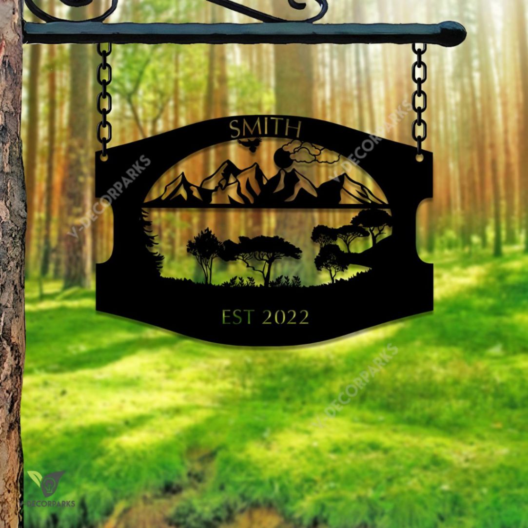 Customized Mountain, Desert Metal Sign, Arizona Exterior Plaque - Pamotee