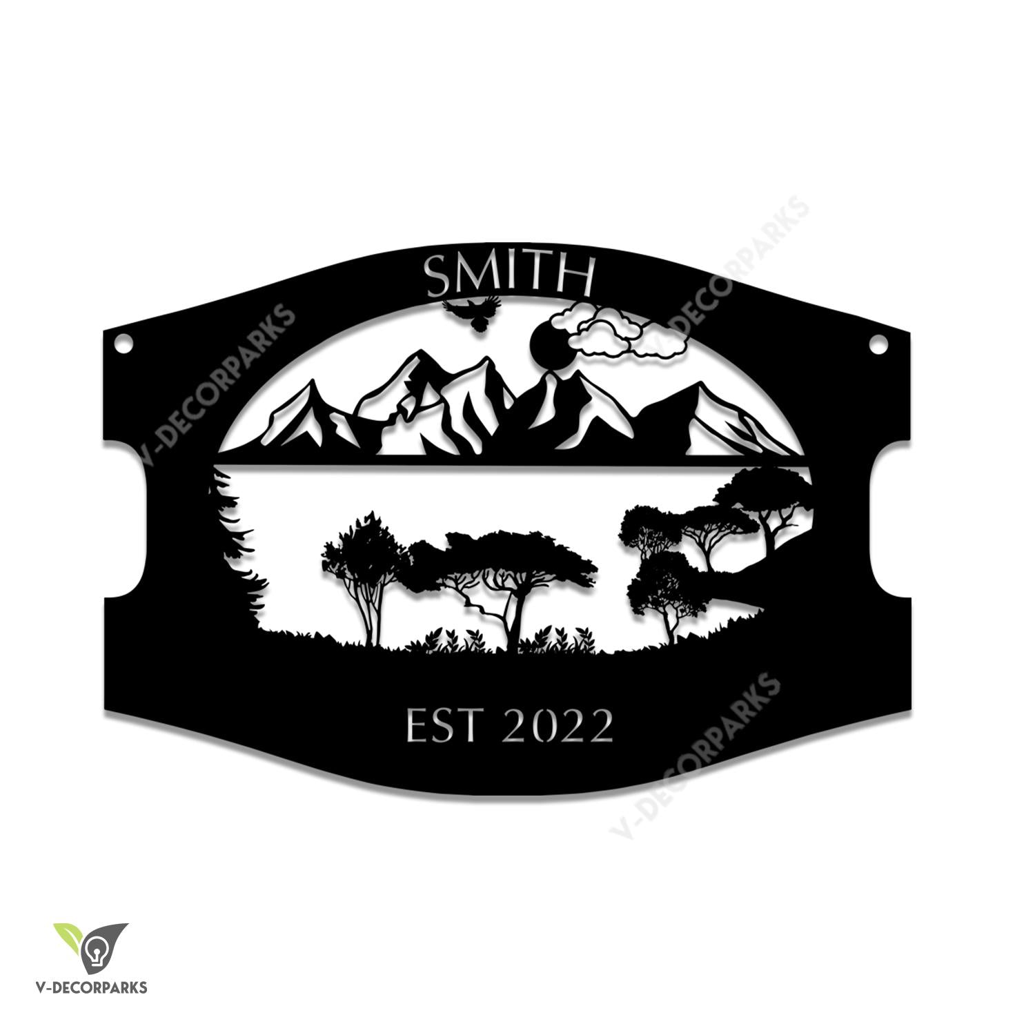 Customized Mountain, Desert Metal Sign, Arizona Exterior Plaque - Pamotee