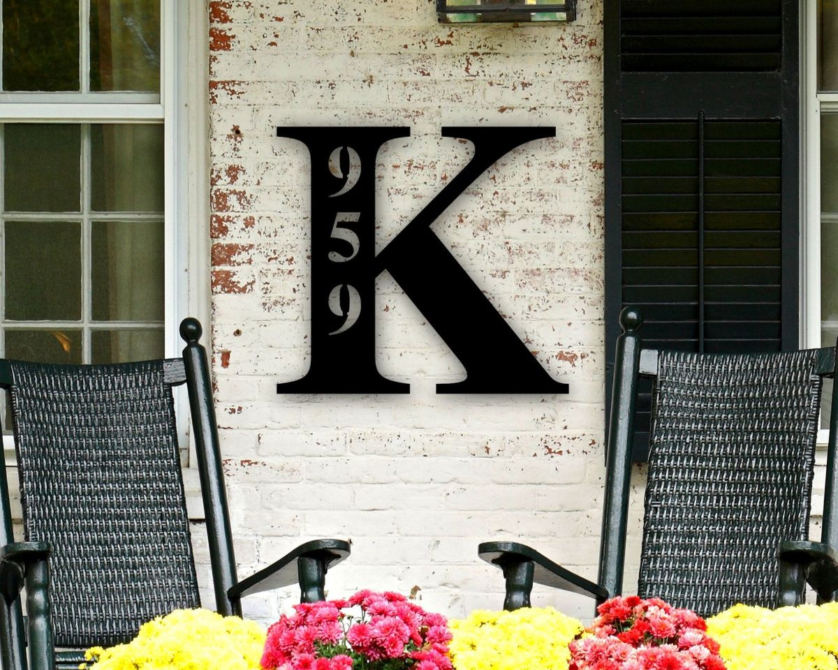 Metal House Numbers, Address Sign, House Number Plaque, Metal Address ...