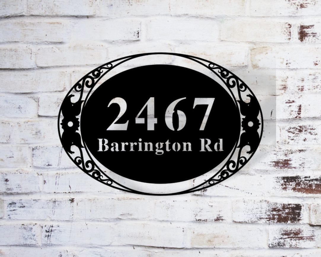 Metal House Numbers, Address Sign, House Number Plaque, Metal Address ...