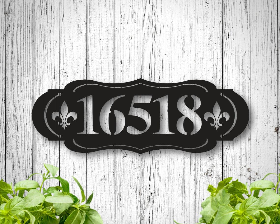 Metal House Numbers, Address Sign, House Number Plaque, Metal Address ...