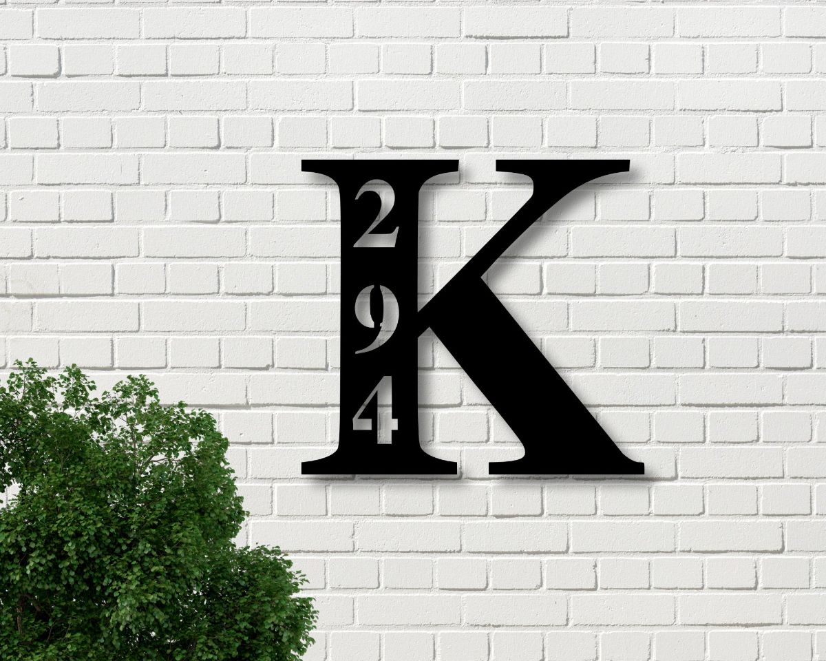 House Numbers, Metal Address Sign, Metal House Number Plaque, Custom ...