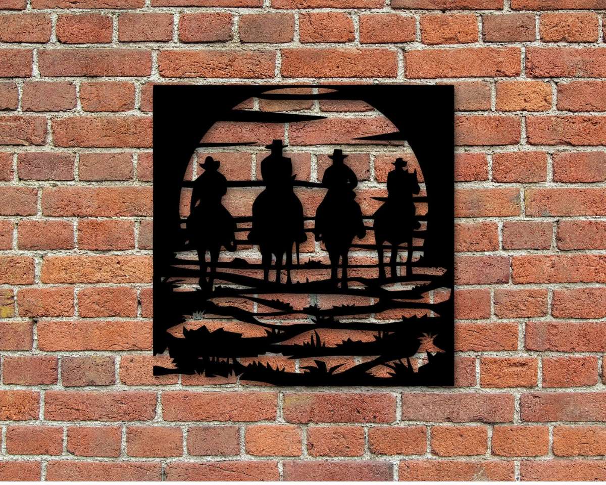 Cowboy Sign, Personalized Metal Cowboy Sign, Western Sign, Mounted ...