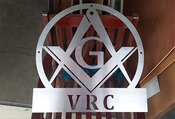 Masonic Freemasonry Monogram Metal Wall Sign, Masonic Metal Wall Art ...