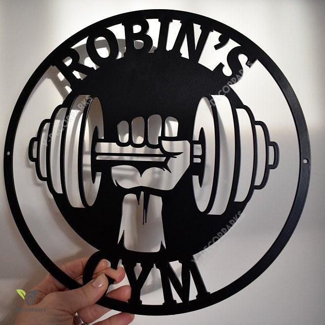 Gym Sign – Personalized Sign – Custom Metal Gym Sign – Home Gym Sign ...