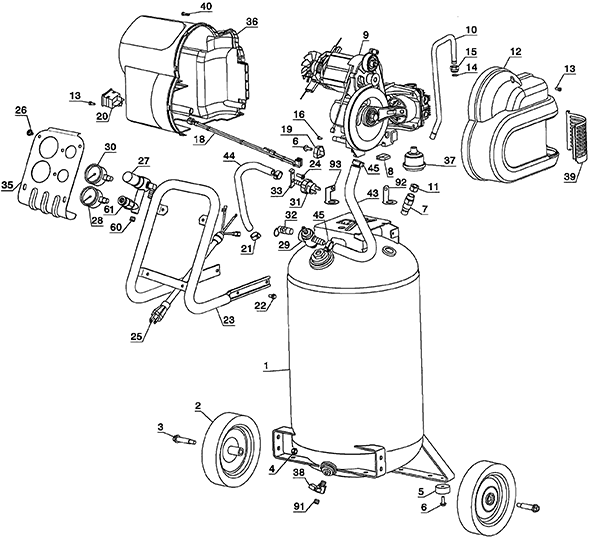DeWalt D55168 Type 9 Compressor | Partswarehouse