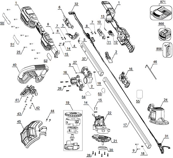 DeWALT DCST922P1 Type 1 Trimmer | Partswarehouse