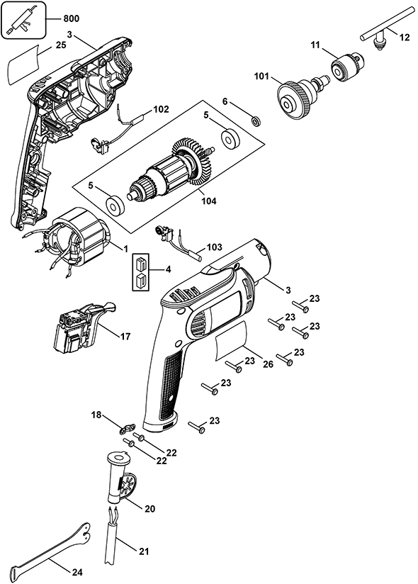 Dewalt DWD014-BR Type 1 Electric Drill & Driver | Partswarehouse