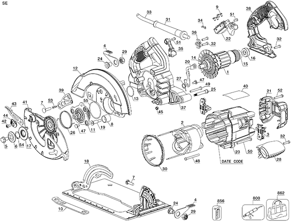 DeWALT DWE575SB Type 10 Electric Saw | Partswarehouse