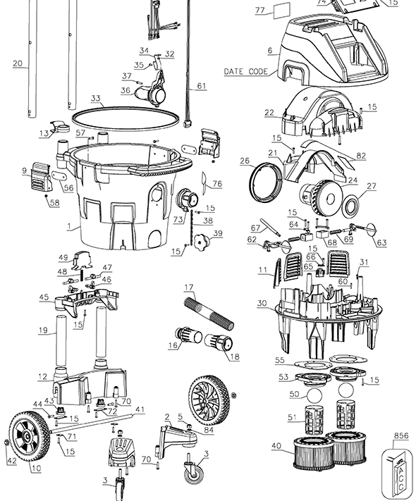 Dewalt DWV012 Type 13 Dust Collector | Partswarehouse