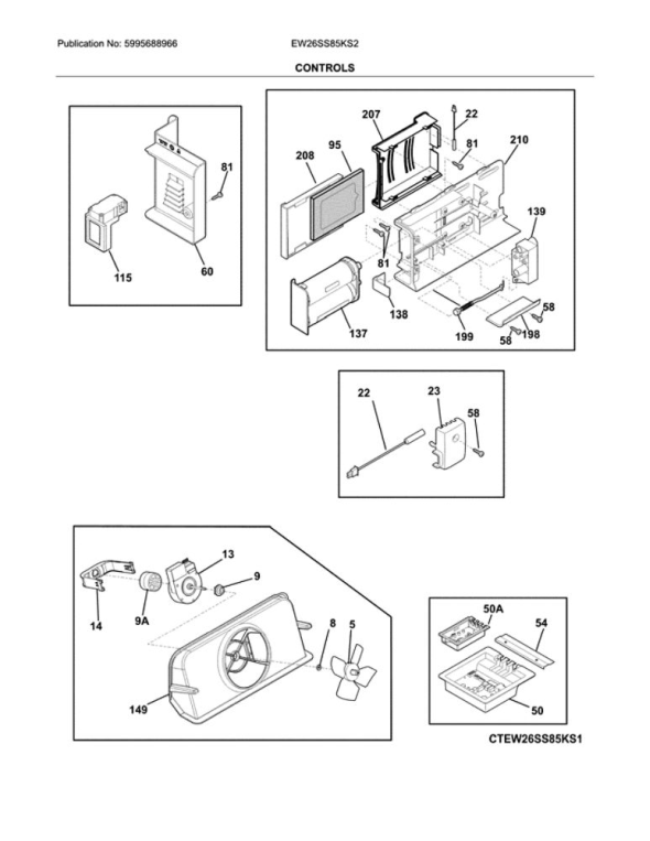Electrolux EW26SS85KS2 Side-By-Side Refrigerator | Partswarehouse