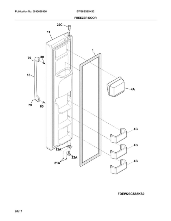 Electrolux EW26SS85KS2 Side-By-Side Refrigerator | Partswarehouse