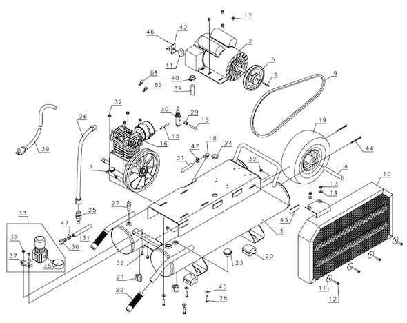 Emglo K15A-8P Type 1 Compressor | Partswarehouse