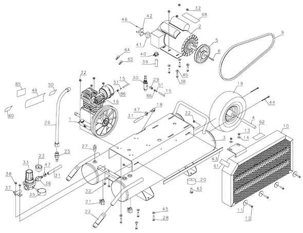 Emglo K15A-8P Type 2 Compressor | Partswarehouse