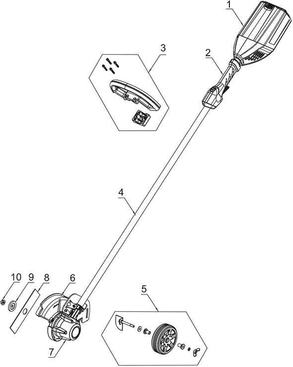 Greenworks PRO ED60L00 Edger | Partswarehouse
