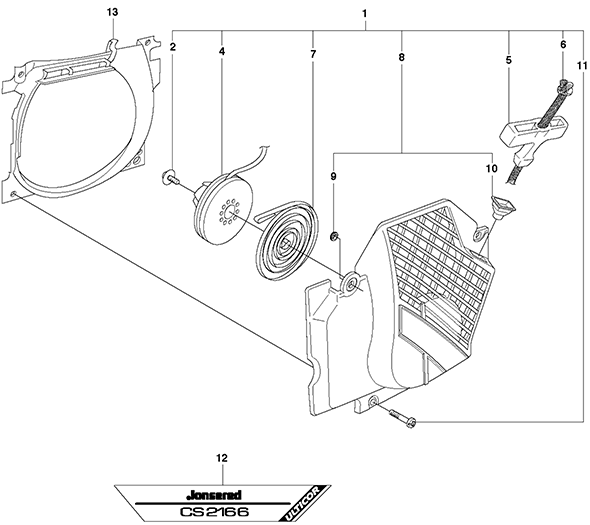 Jonsered CS2166-2018-04 Chain Saw | Partswarehouse