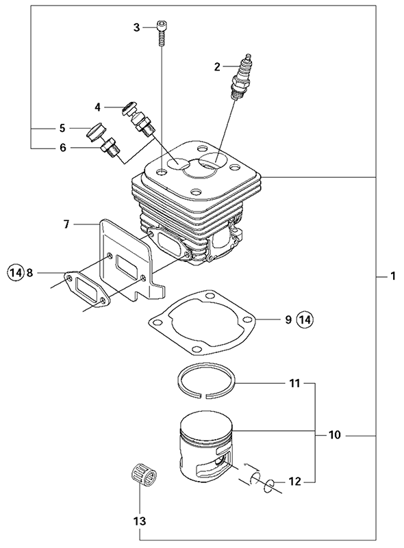 Jonsered CS2166-2018-04 Chain Saw | Partswarehouse