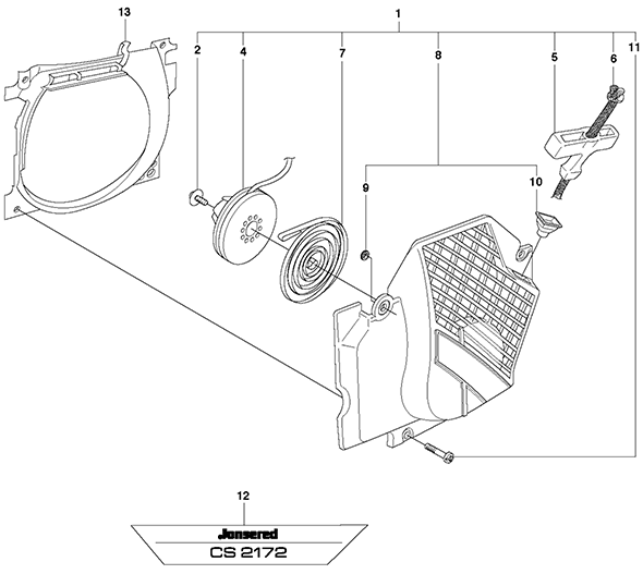 Jonsered CS2172-2018-04 Chain Saw | Partswarehouse