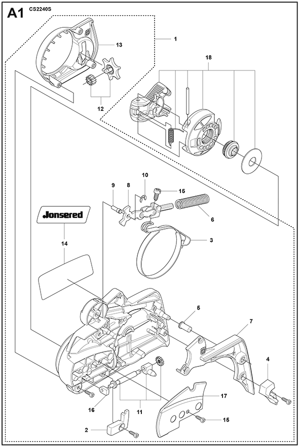 Jonsered CS2240S-2009-02 Chain Saw | Partswarehouse