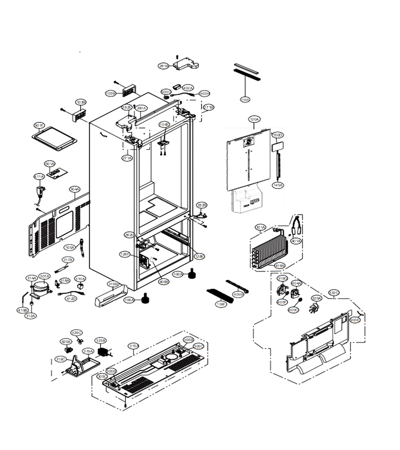 LG LRFCS25D3S.ASTCNA0 | PartsWarehouse