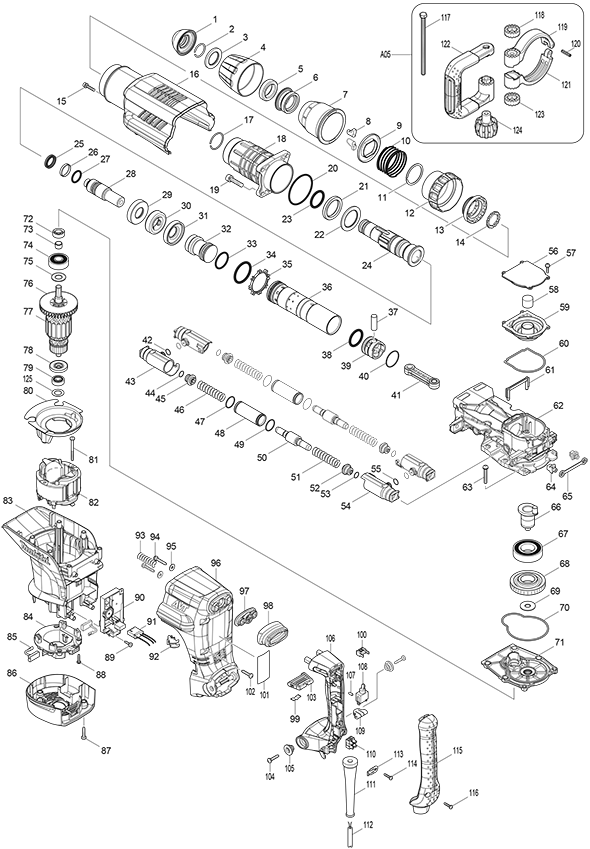 Makita HM1213C Type 2 Demolition Hammer | Partswarehouse
