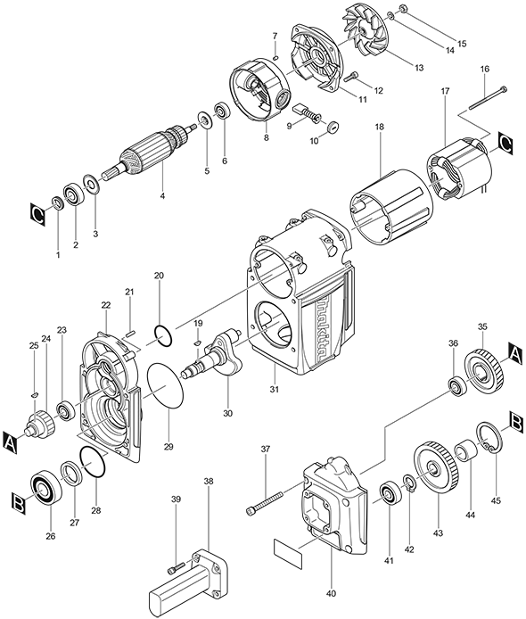 Makita HM1810X3 Type 2 Digger & Brute Breaker | Partswarehouse
