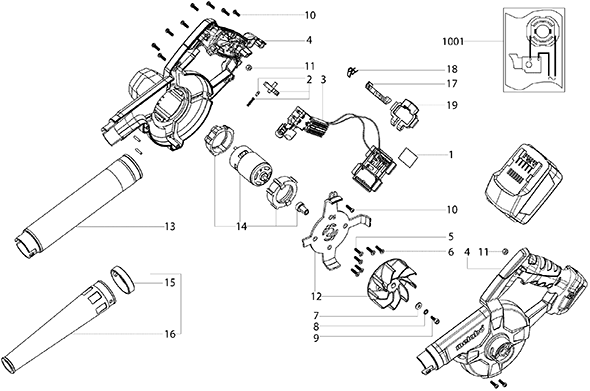 Metabo AG18 Type 02242000 Cordless Blower | Partswarehouse
