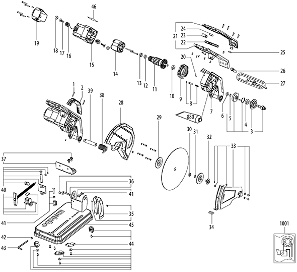 Metabo CS22-355 Type 01786420 Chop Saw | Partswarehouse