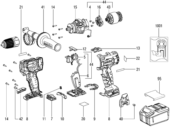 Metabo GB18LTXBLQI Type 03827000 Cordless Drill Driver | Partswarehouse