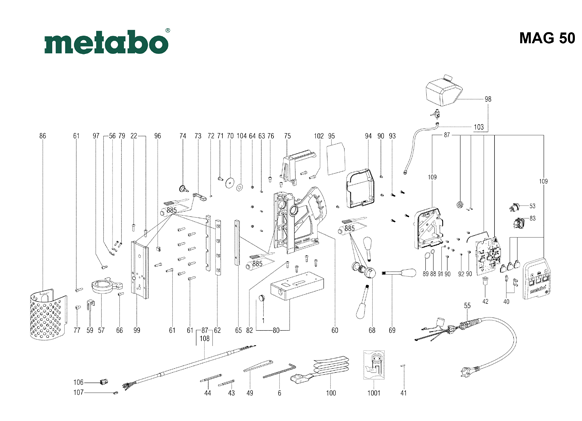 Metabo MAG50 Type 00636420 Drill | Partswarehouse