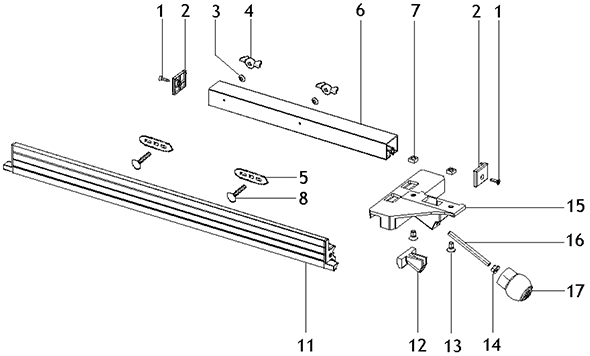 Metabo Rip FENCE UK290 333 Type 0910063707 11 Accessories | Partswarehouse