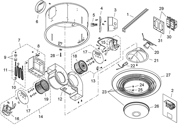 Nutone 9093WH Ceiling Heater | Partswarehouse