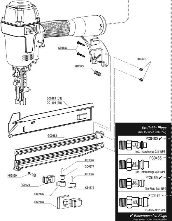 Senco SNS44XP (3B0101N) Stapler | Partswarehouse