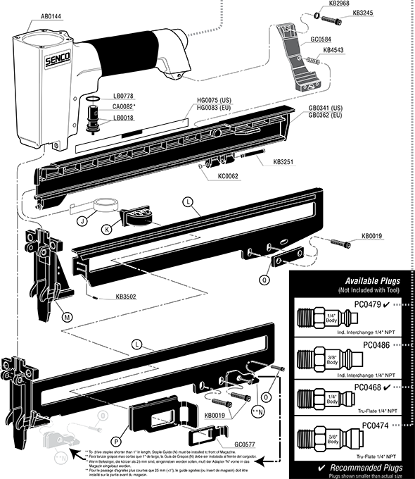 Senco SLS20 (490105N) Air Nailer | Partswarehouse