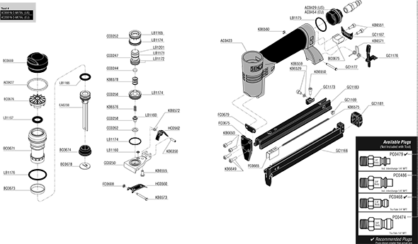 Senco SFW09-C (4C0071N) Stapler | Partswarehouse