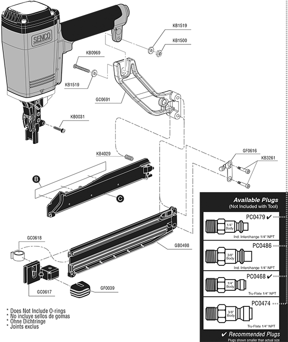 Senco SNS40 (700001N) Stapler | Partswarehouse