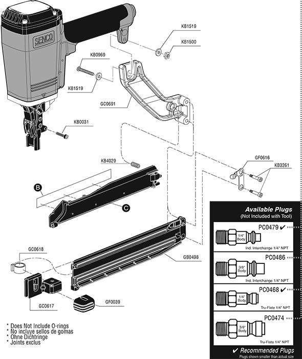 Senco SNS41 (700002N) Stapler | Partswarehouse