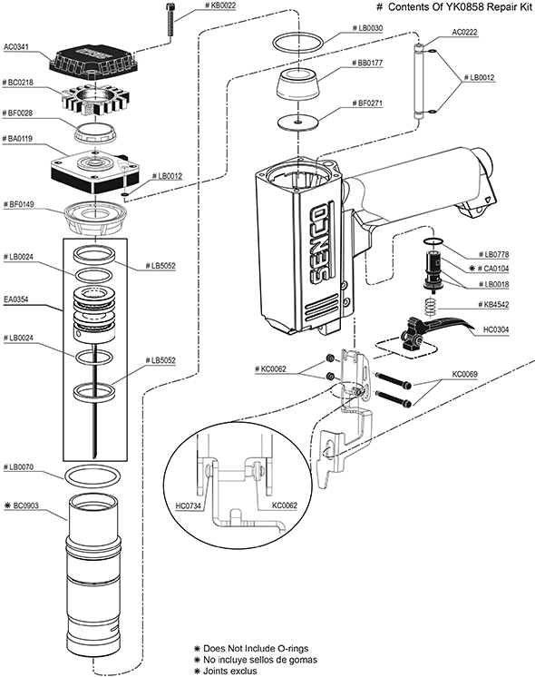 Senco LS1XP (8N0001N) Nailer | Partswarehouse