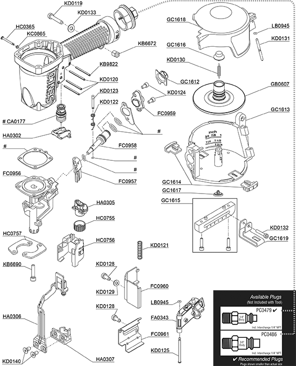 Senco RoofPro 445XP (8V0001N) Nailer | Partswarehouse