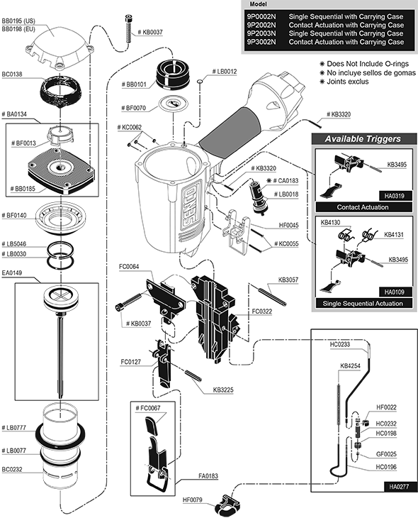 Senco FinishPro 30XP (9P0002N) Air Nailer | Partswarehouse