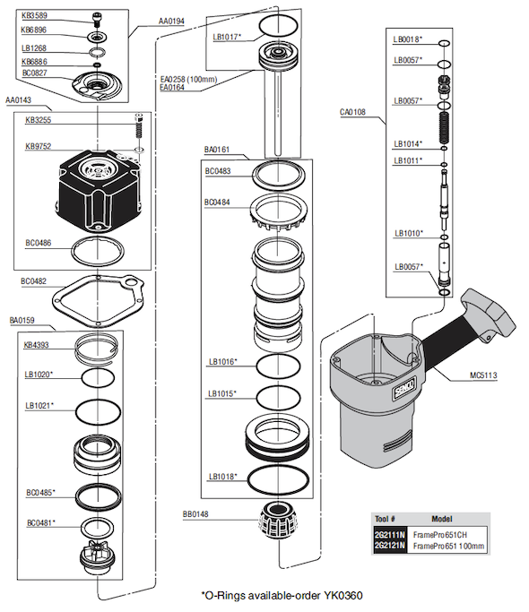 Senco FramePro651 (2G2111N) Cordless Nailer | Partswarehouse