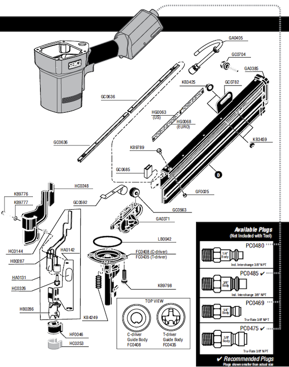 Senco FramePro701XP (2H0113N) Air Nailer | Partswarehouse