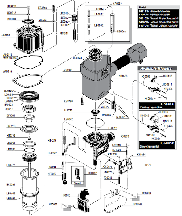 Senco SCN65XP (542003N) Air Nailer | Partswarehouse