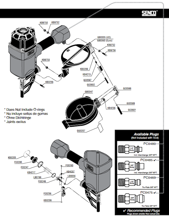 Senco SCN65XP (542003N) Air Nailer | Partswarehouse