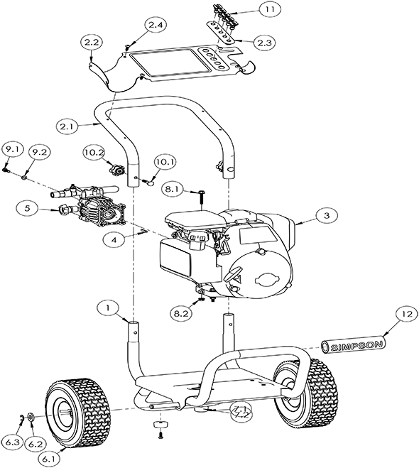 Simpson MS31025H Pump, Service Assembly | Partswarehouse