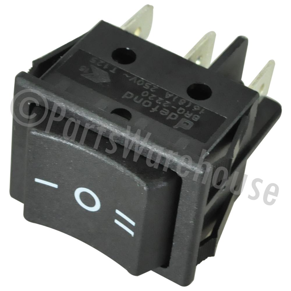 Switch, Black Rocker 3 Position 6 Terminal 1500Xp #BEA-105147 - Vacuum ...