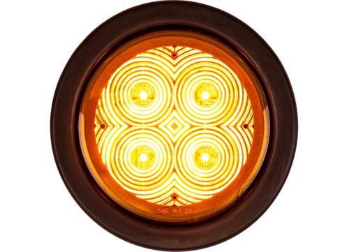 Buyers Products 4 Inch Round Recessed Strobe With Amber Leds And Amber ...